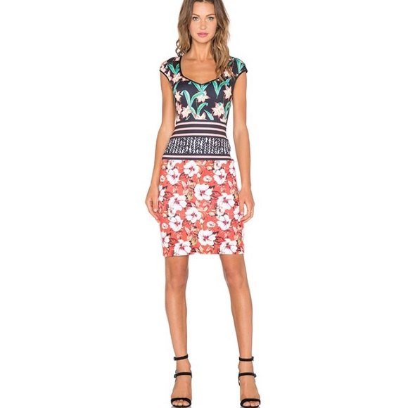 Clover Canyon | Dresses | Clover Canyon Floral Sunrise Scuba Dress ...